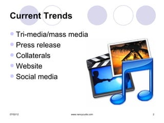 New trends in media for public information dissemination | PPT