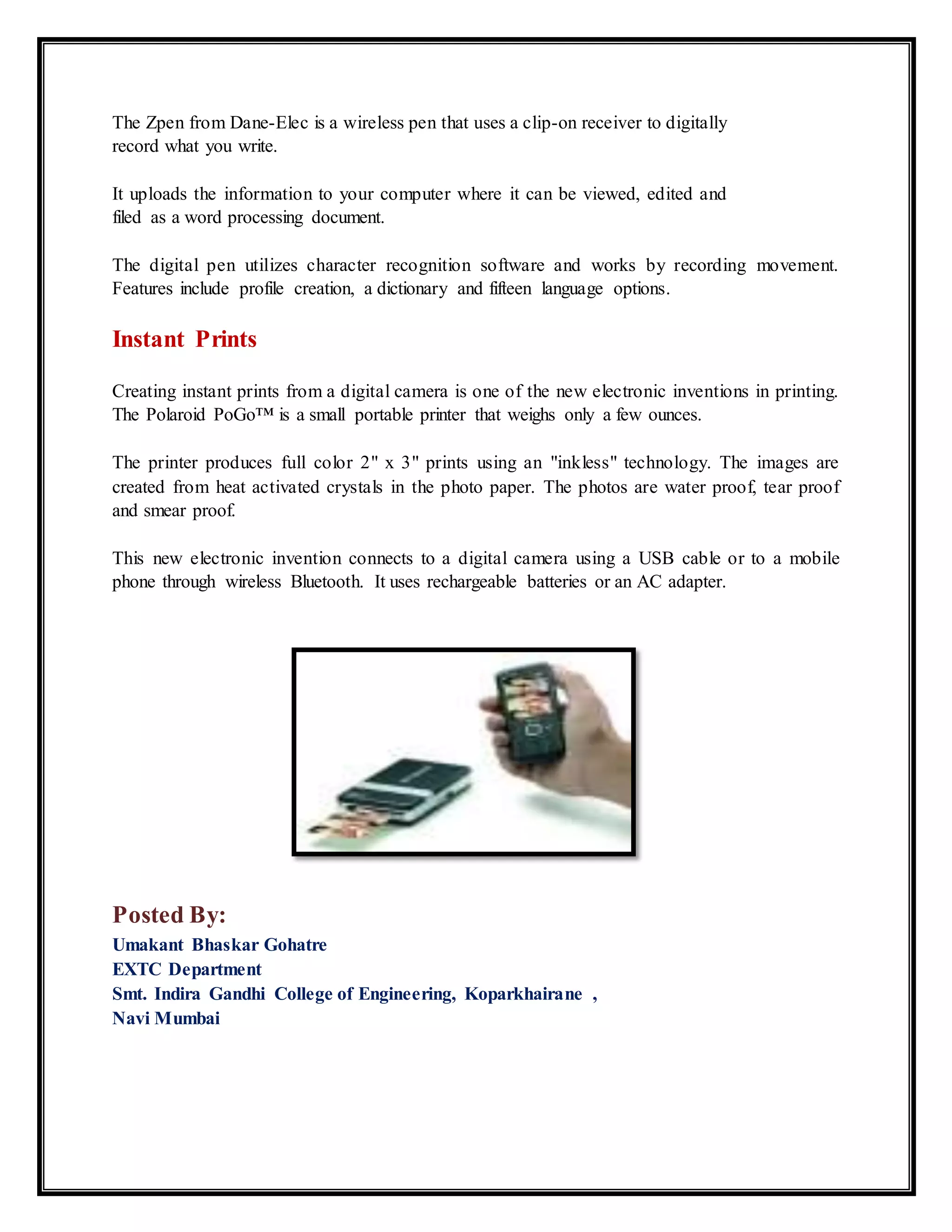 New Technology of electronics | DOCX