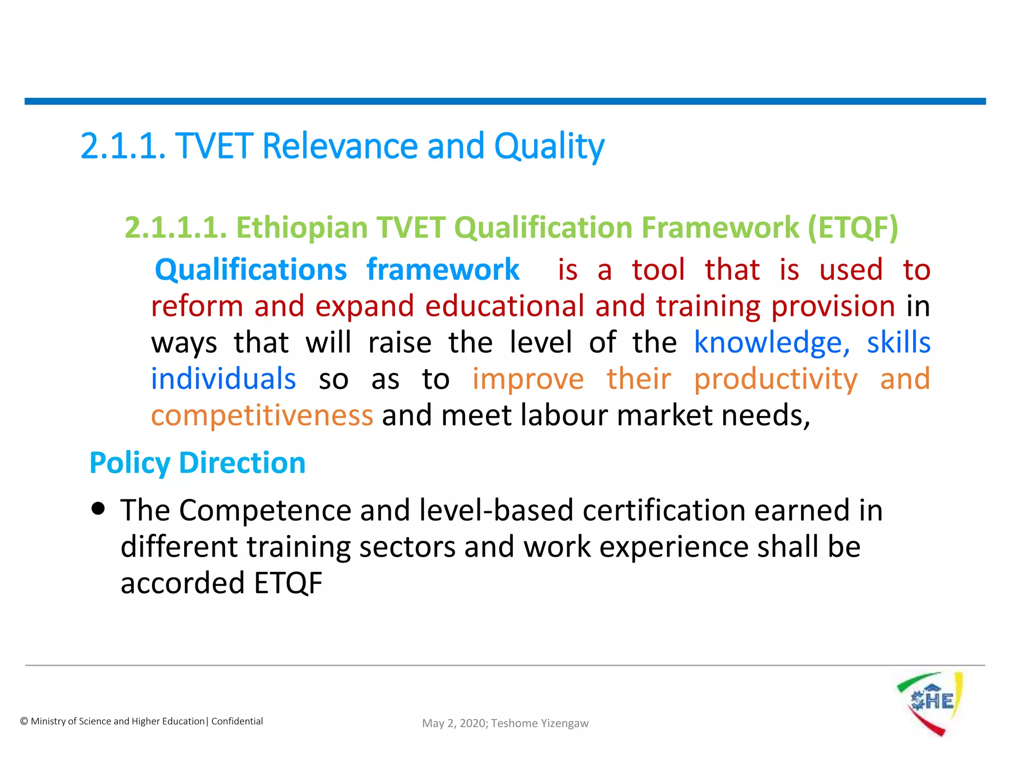 New TVET Policy & Strategy | PPT