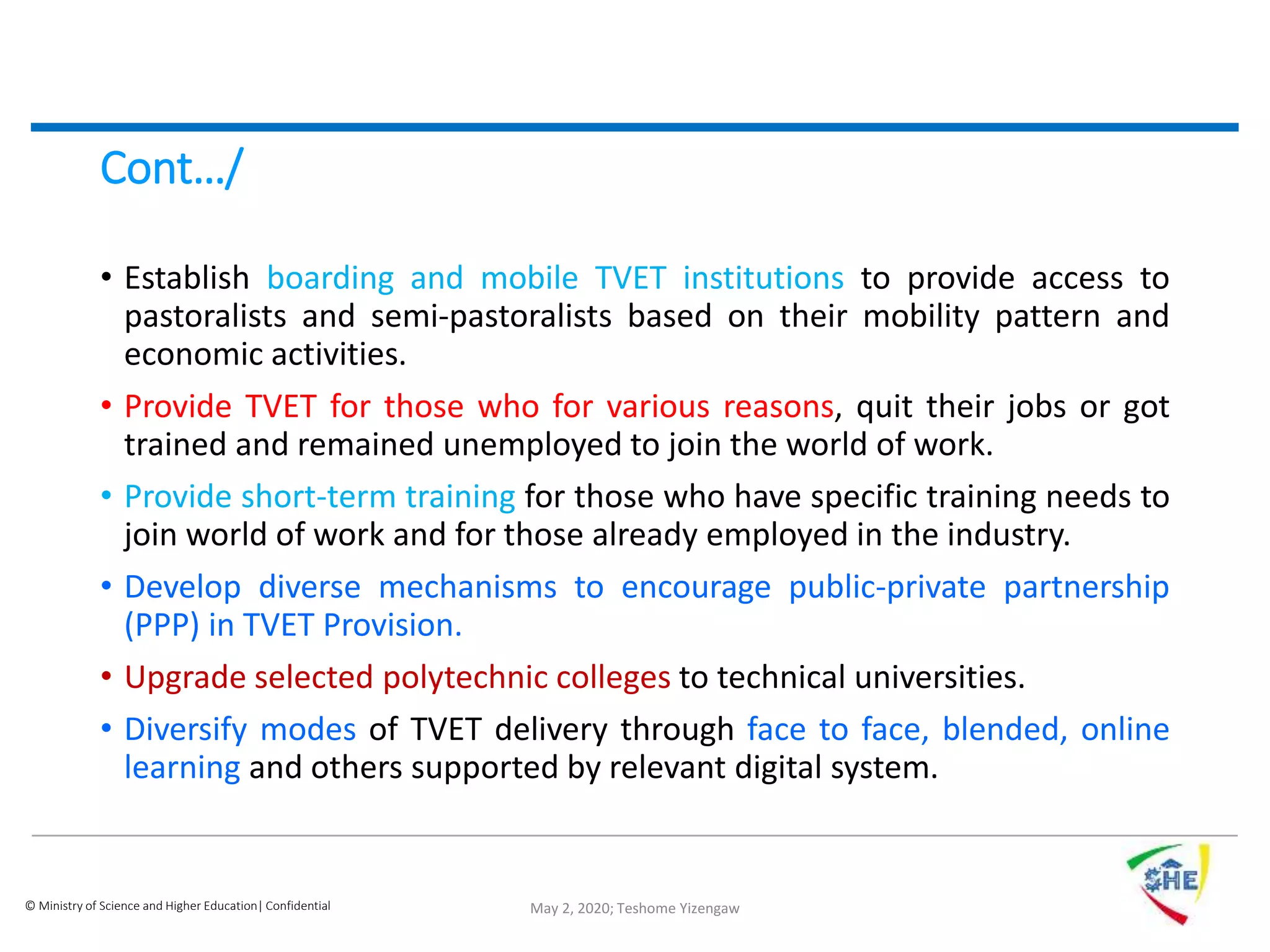 New TVET Policy & Strategy | PPT