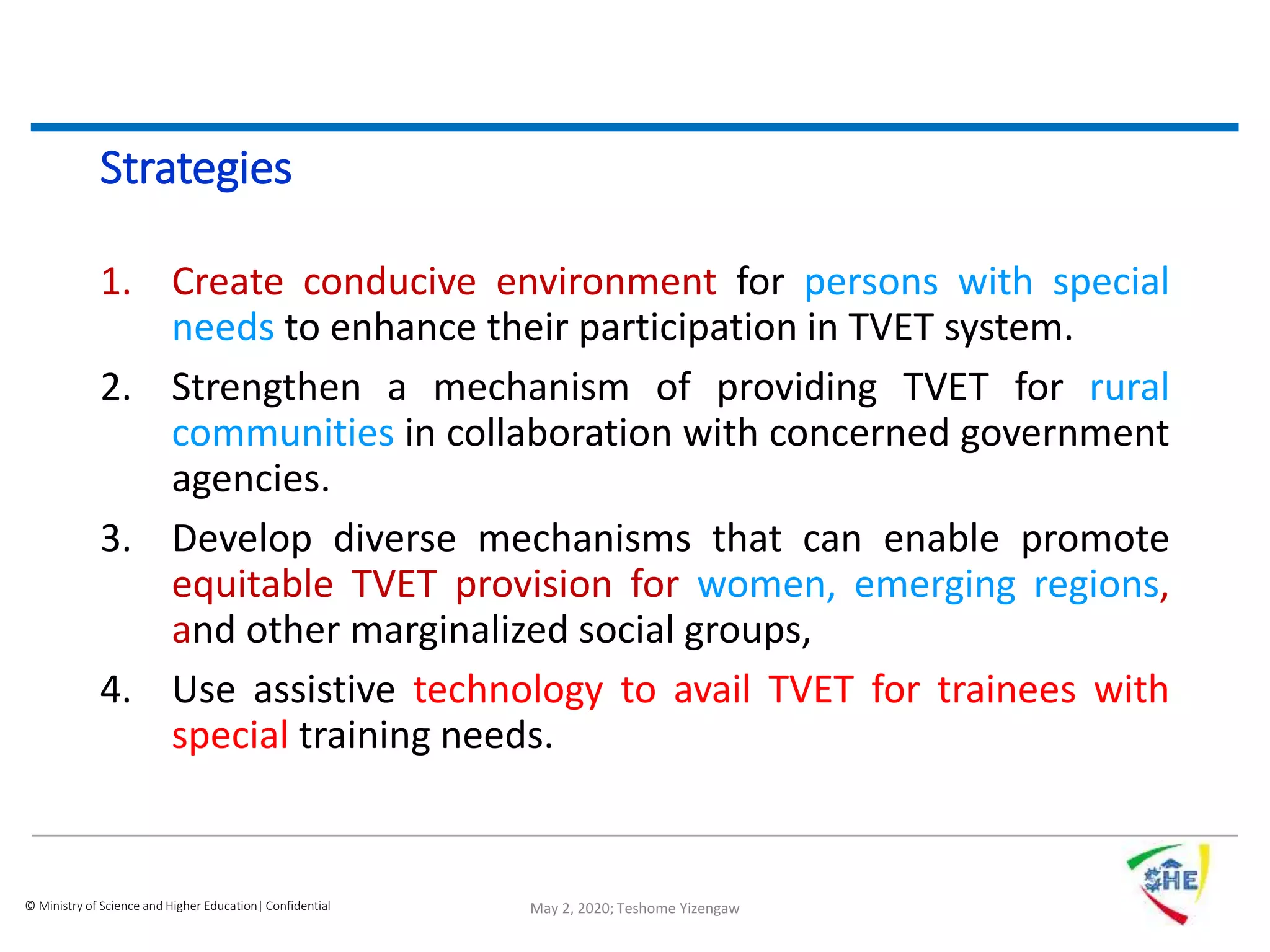 New TVET Policy & Strategy | PPT