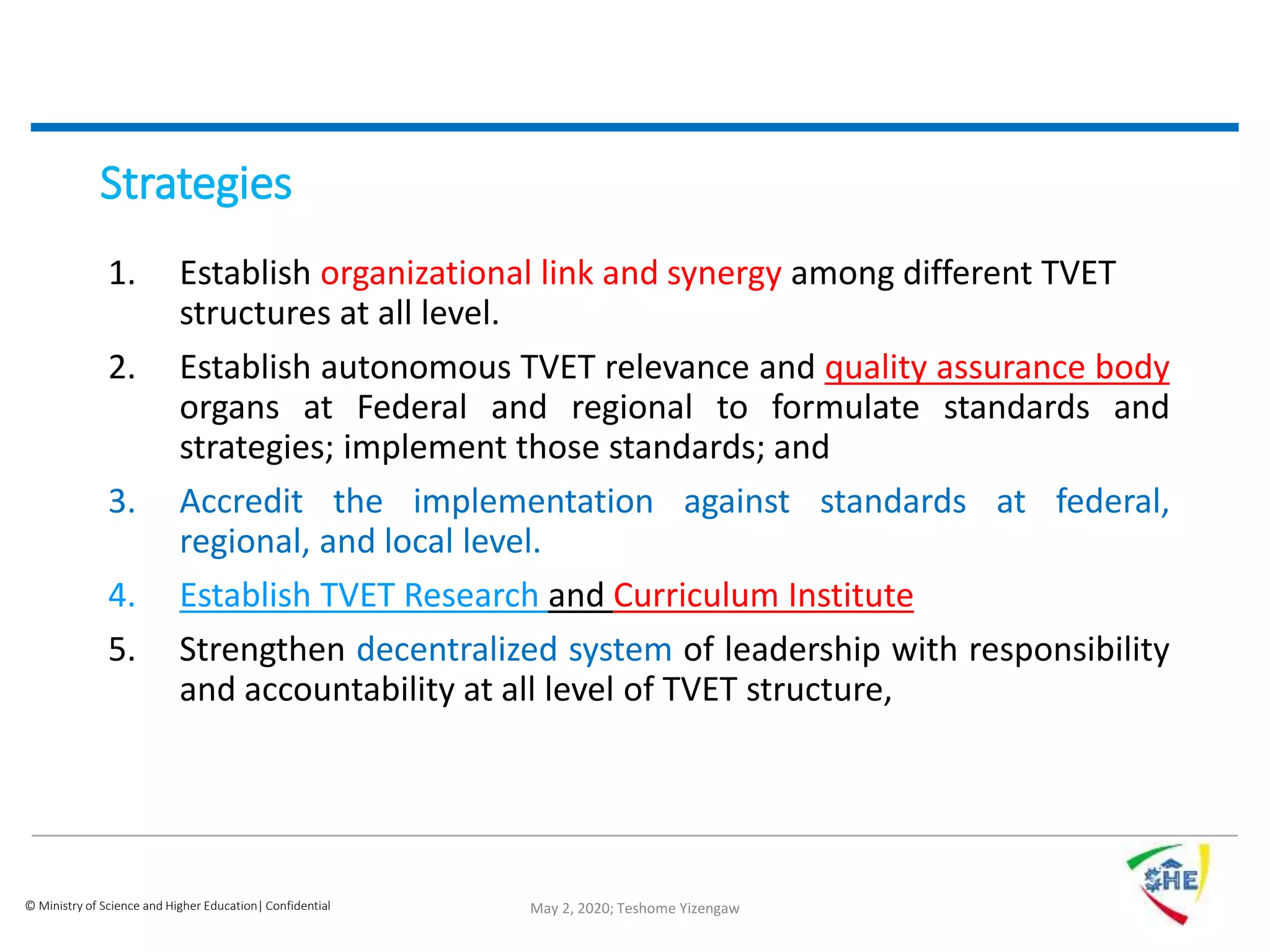 New TVET Policy & Strategy | PPT