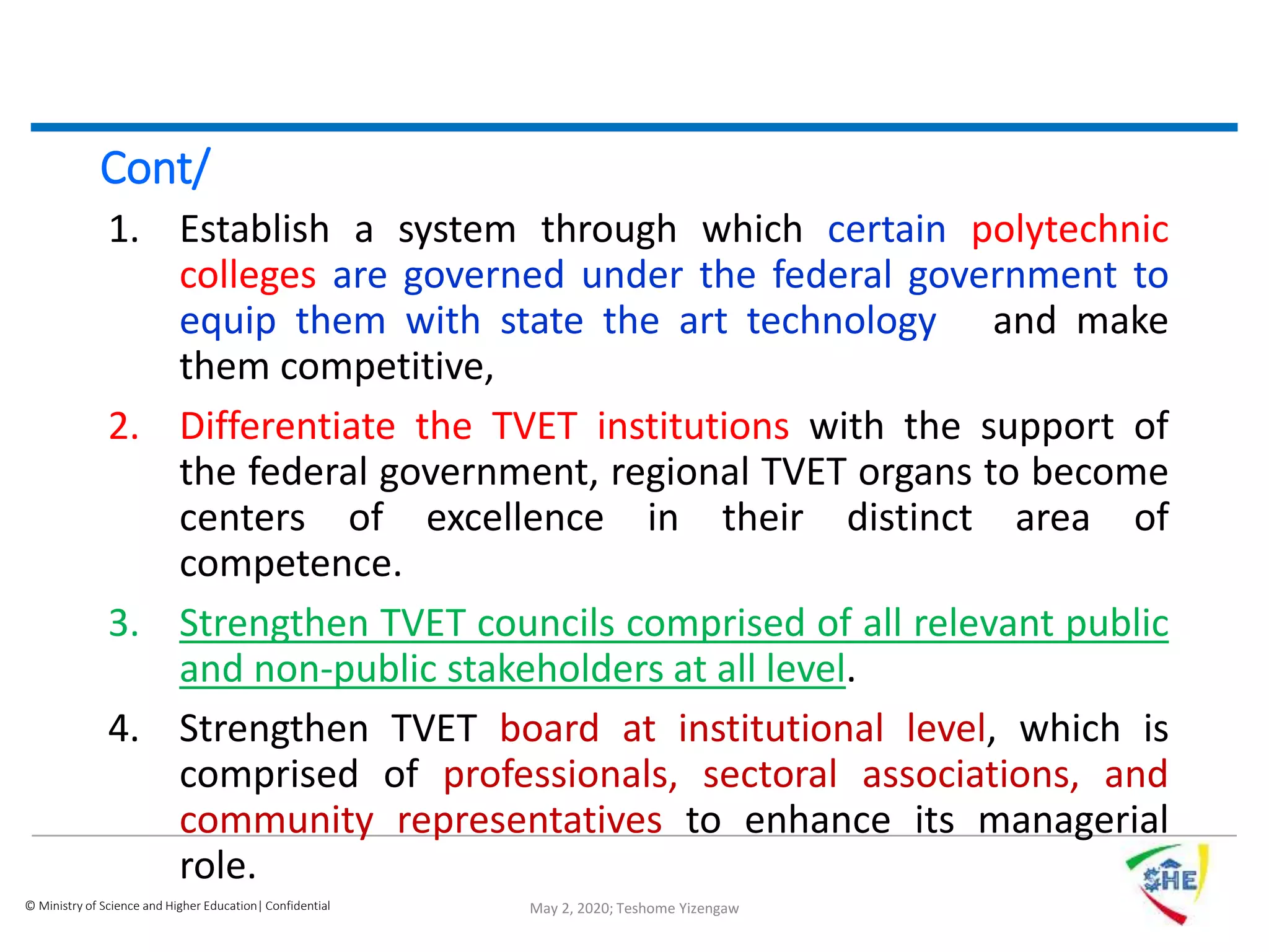 New TVET Policy & Strategy | PPT