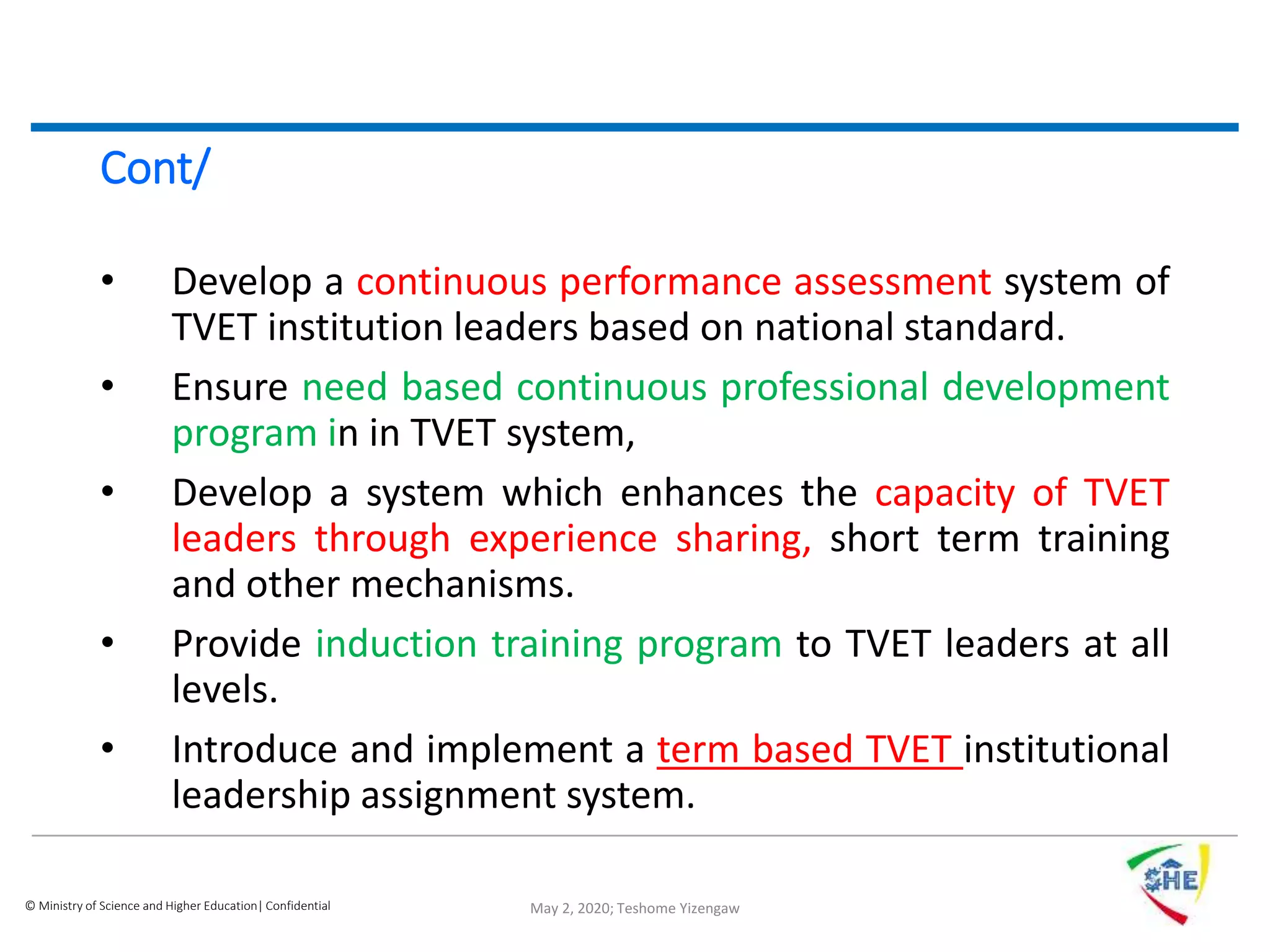 New TVET Policy & Strategy | PPT