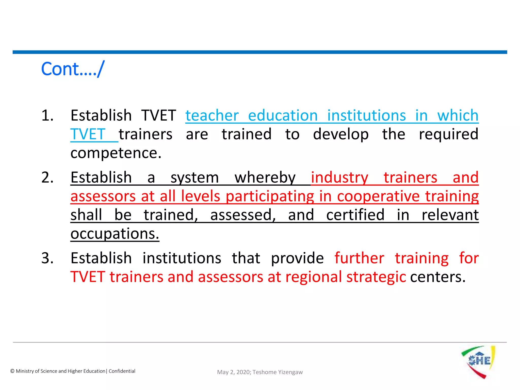 New TVET Policy & Strategy | PPT