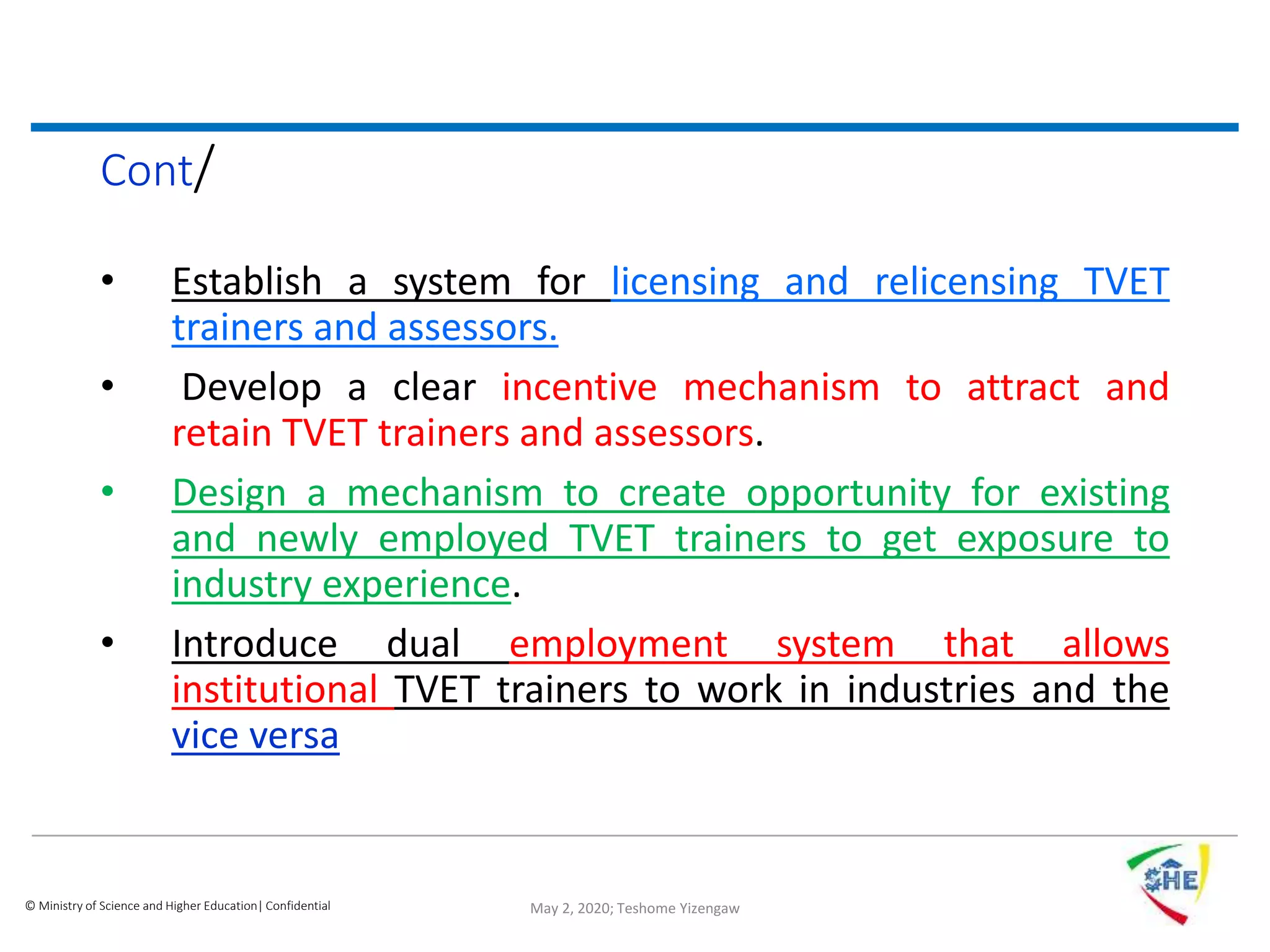 New TVET Policy & Strategy | PPT
