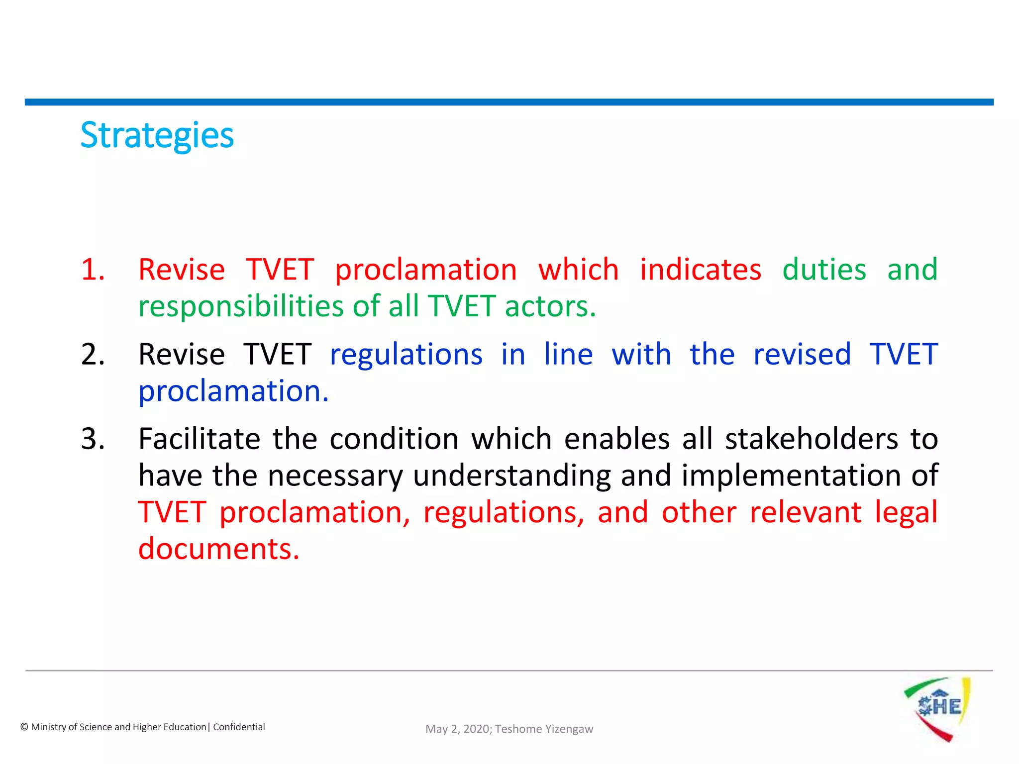 New TVET Policy & Strategy | PPT