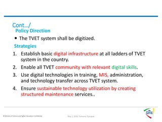 New TVET Policy & Strategy | PPT