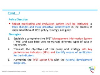 New TVET Policy & Strategy | PPT