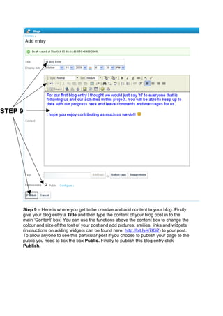 eTwinning New Twinspace - How To Add A Blog | DOC