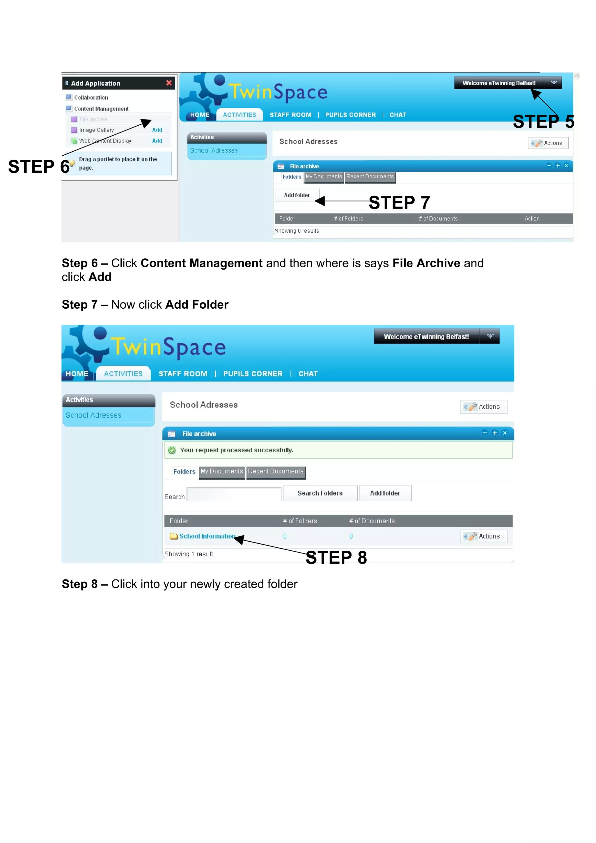 eTwinning New Twinspace - How To Add Documents | DOC