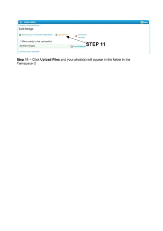 eTwinning New Twinspace - How To Add Photos | DOC