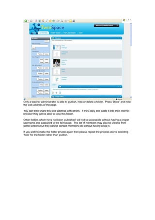 eTwinning New Twinspace - How To Make Your Twinspace Public | DOC | Computing | Technology ...