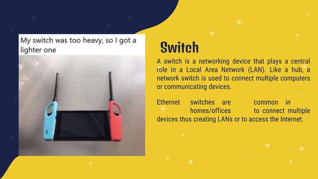 Presentation on Network Devices for Class 12 | PPTX | Computer ...