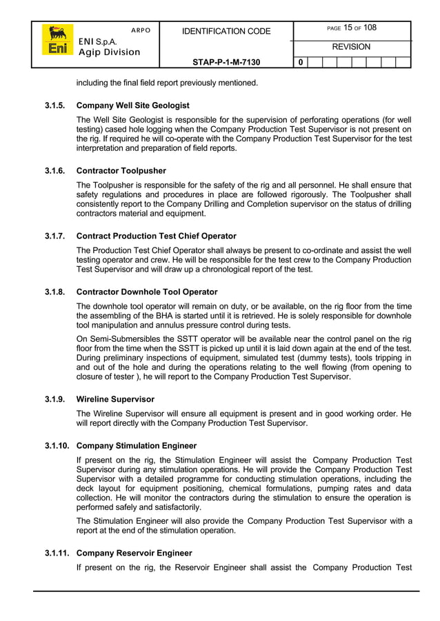 Well test-procedures-manual | PDF