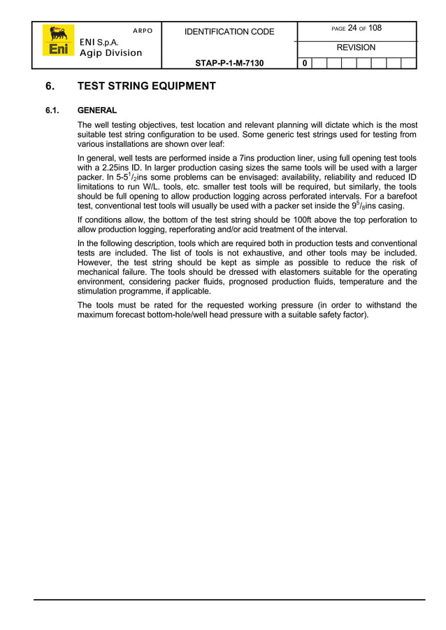 Well test-procedures-manual | PDF