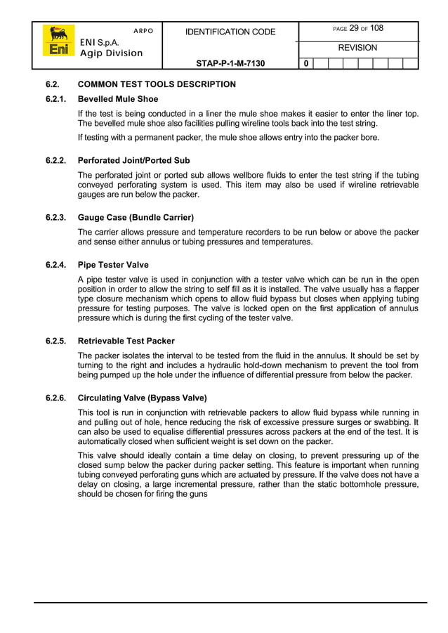 Well test-procedures-manual | PDF