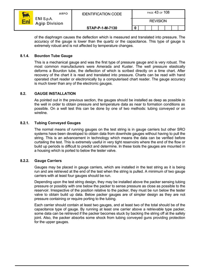 Well test-procedures-manual | PDF