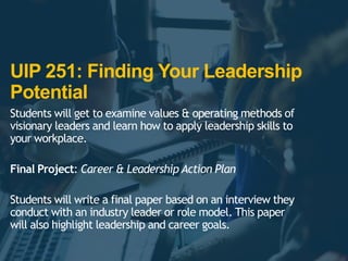 University Internship Program (UIP) Orientation | PPTX