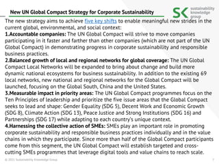 New UN Global Compact Strategy for Corporate Sustainability | PPT