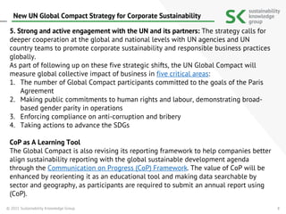 New UN Global Compact Strategy for Corporate Sustainability | PPT