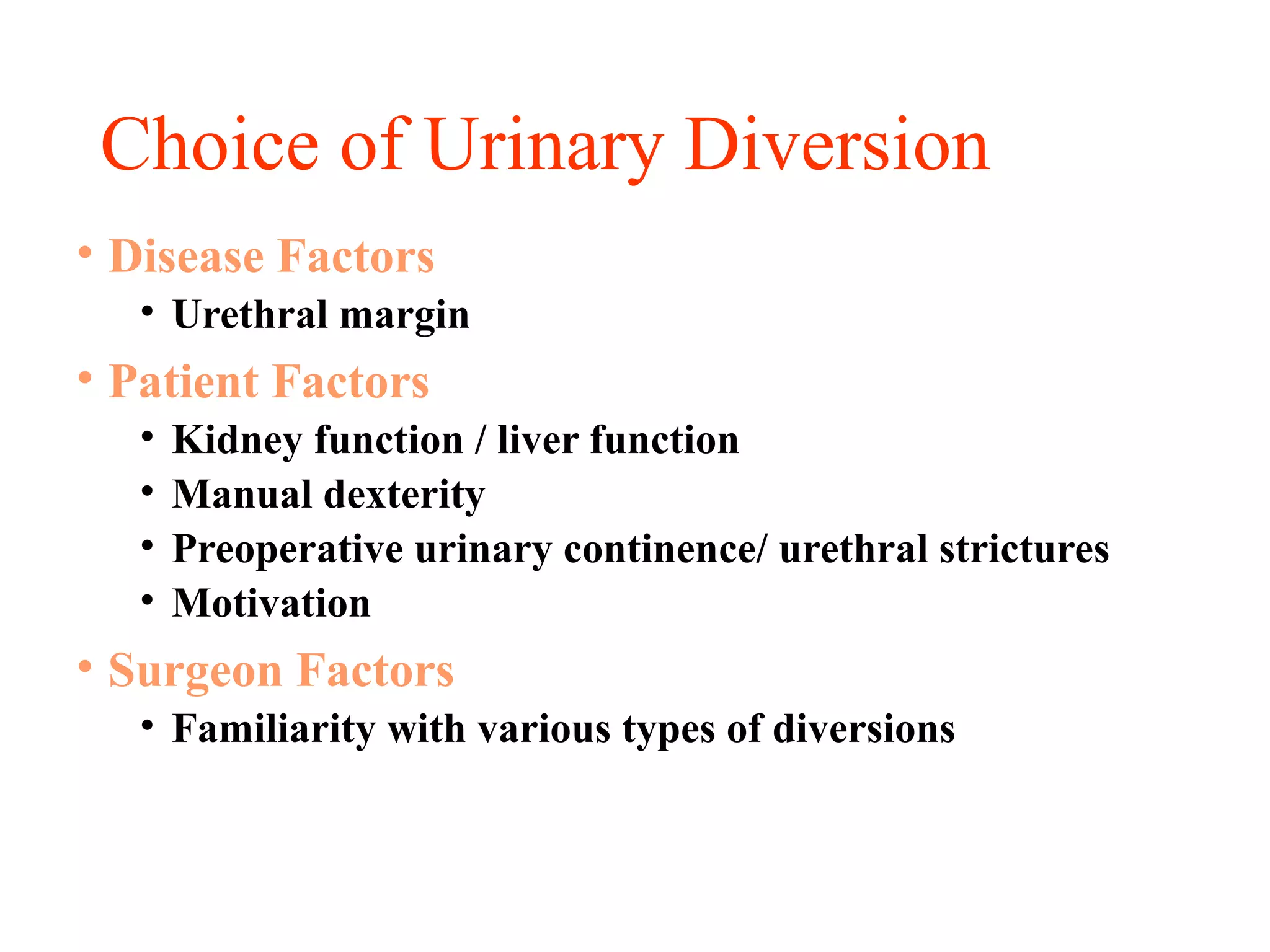 urinary diversions in bladder cancer | PPT