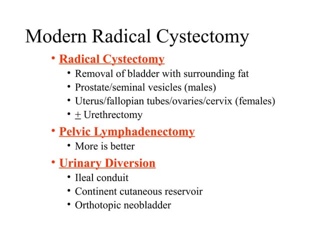 urinary diversions in bladder cancer | PPT