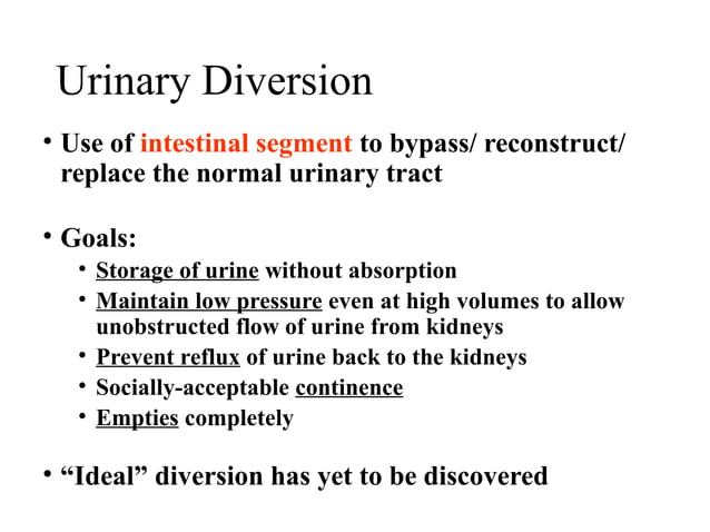 urinary diversions in bladder cancer | PPT