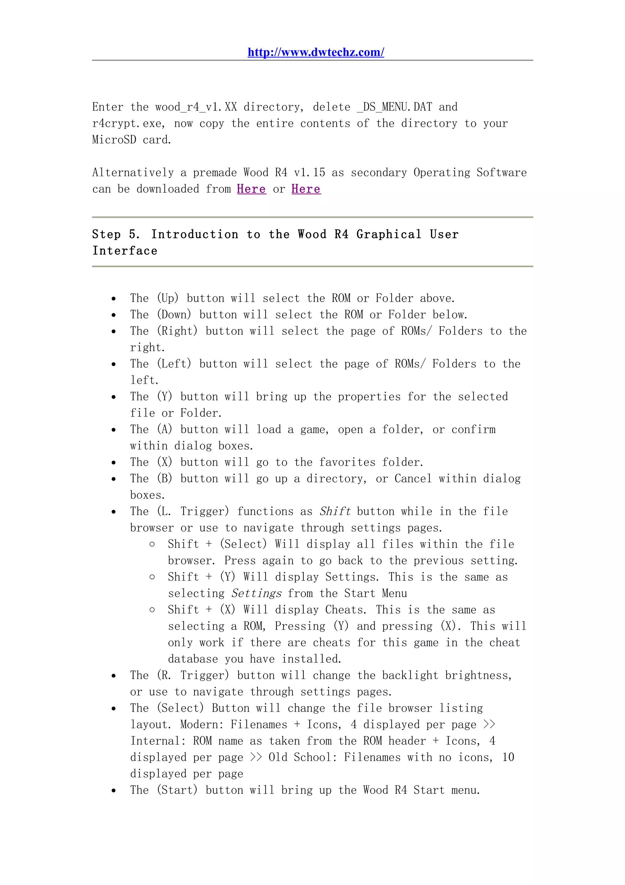 New users guide to setting up wood r4 | PDF