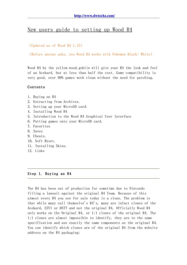 New users guide to setting up wood r4 | PDF | Data Storage and ...