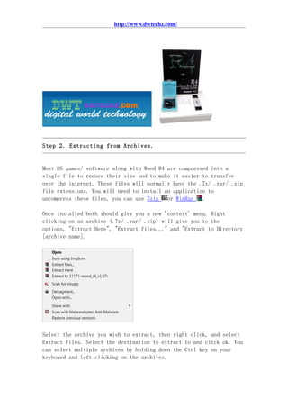 New users guide to setting up wood r4 | PDF