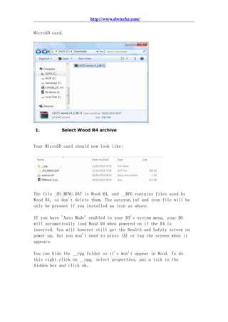 New users guide to setting up wood r4 | PDF