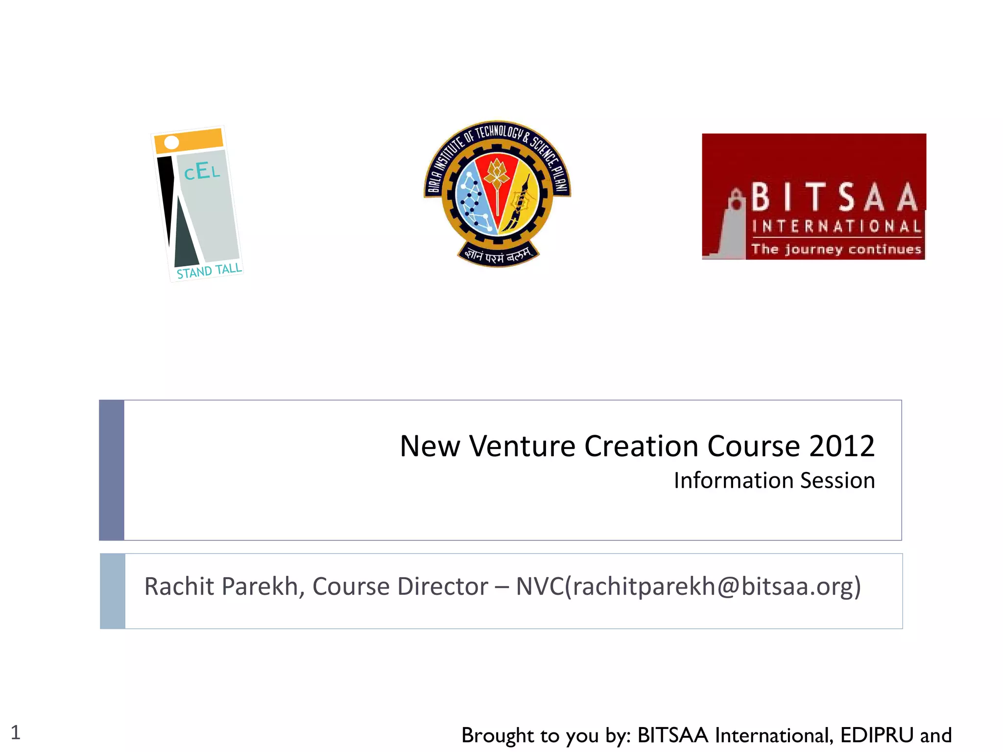 New venture creation mentors | PPT