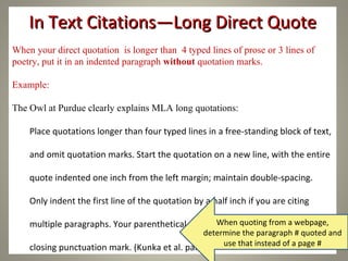 A practical guide to MLA style | PPT