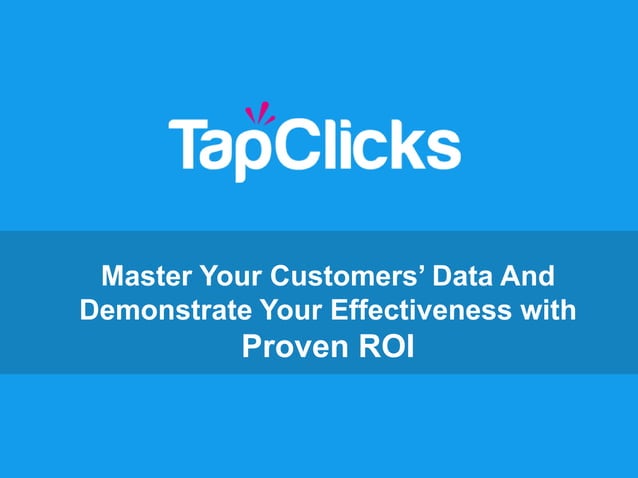 Introducing TapClicks TapAnalytics | PPTX