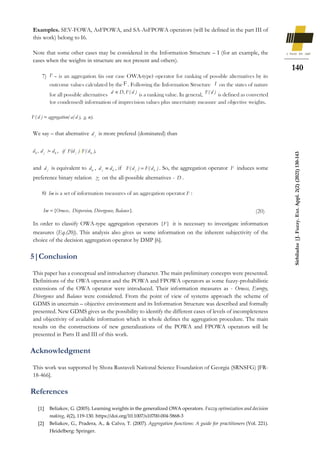 New view of fuzzy aggregations. part I: general information structure for decision-making models ...