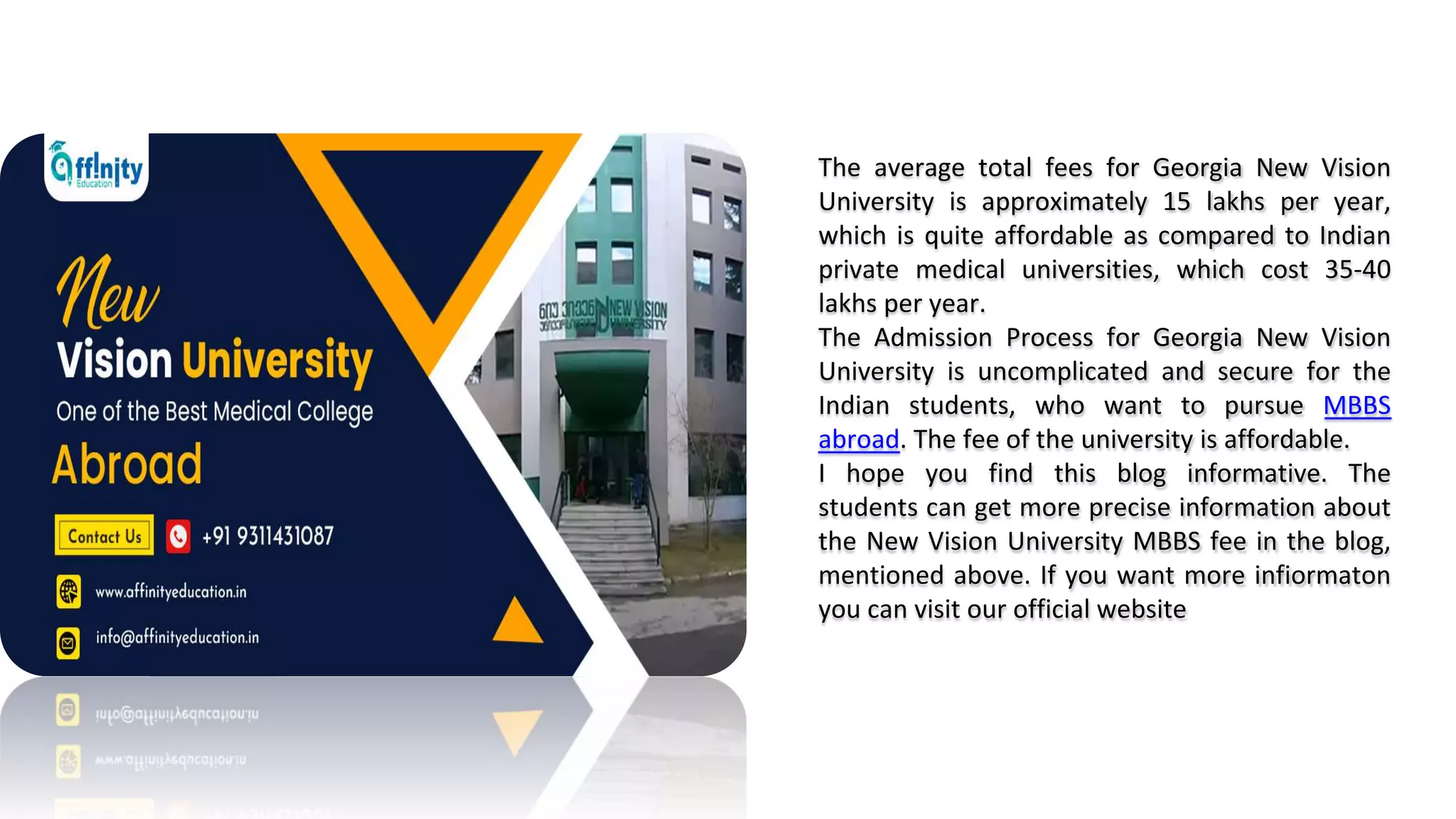 New Vision University: One of the Best Medical College Abroad | PPTX
