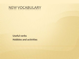 New vocabulary - abilities | PPTX
