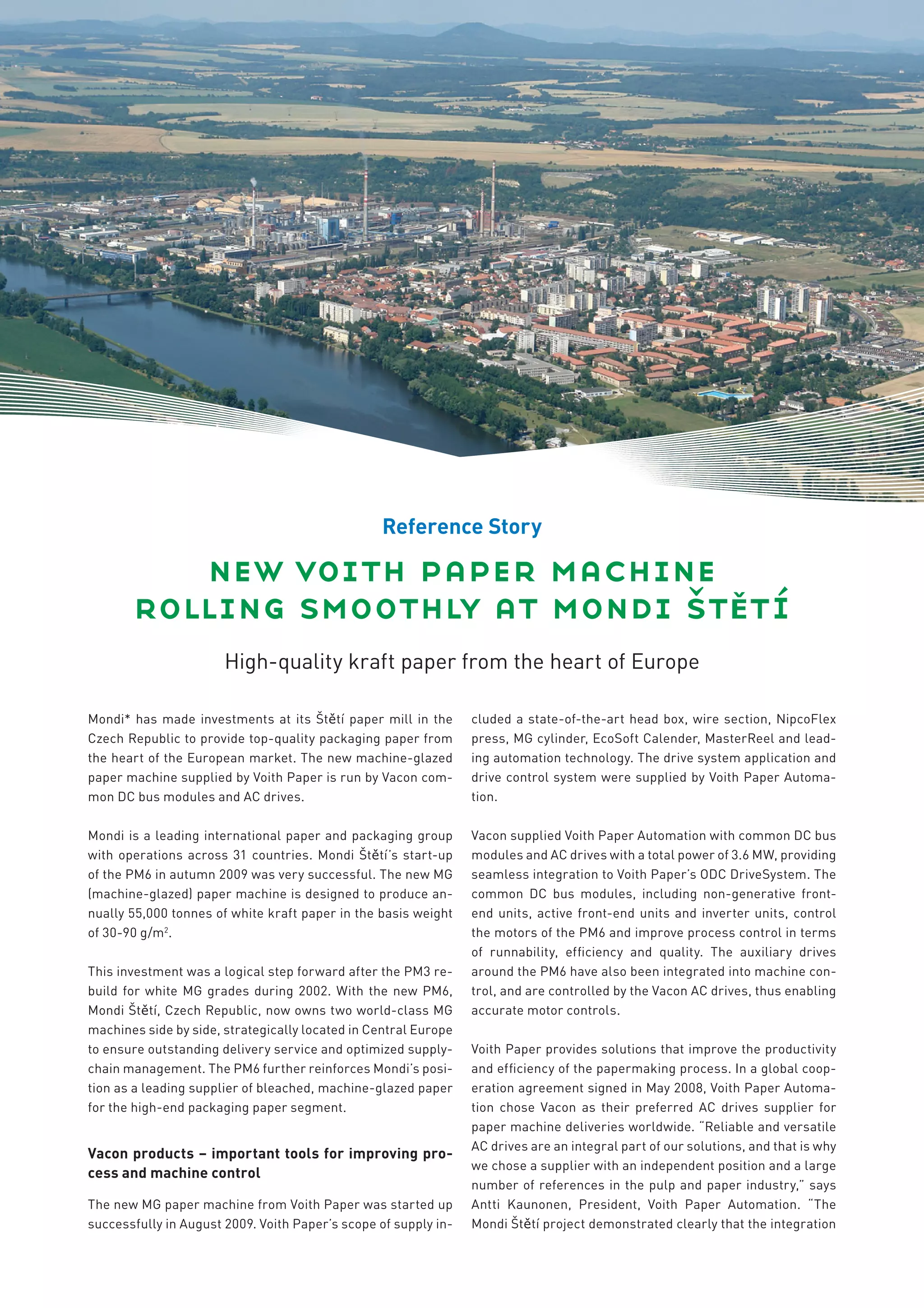New voith paper machine rolling smoothly at Mondi Štetí | PDF