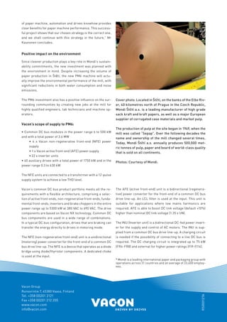 New voith paper machine rolling smoothly at Mondi Štetí | PDF