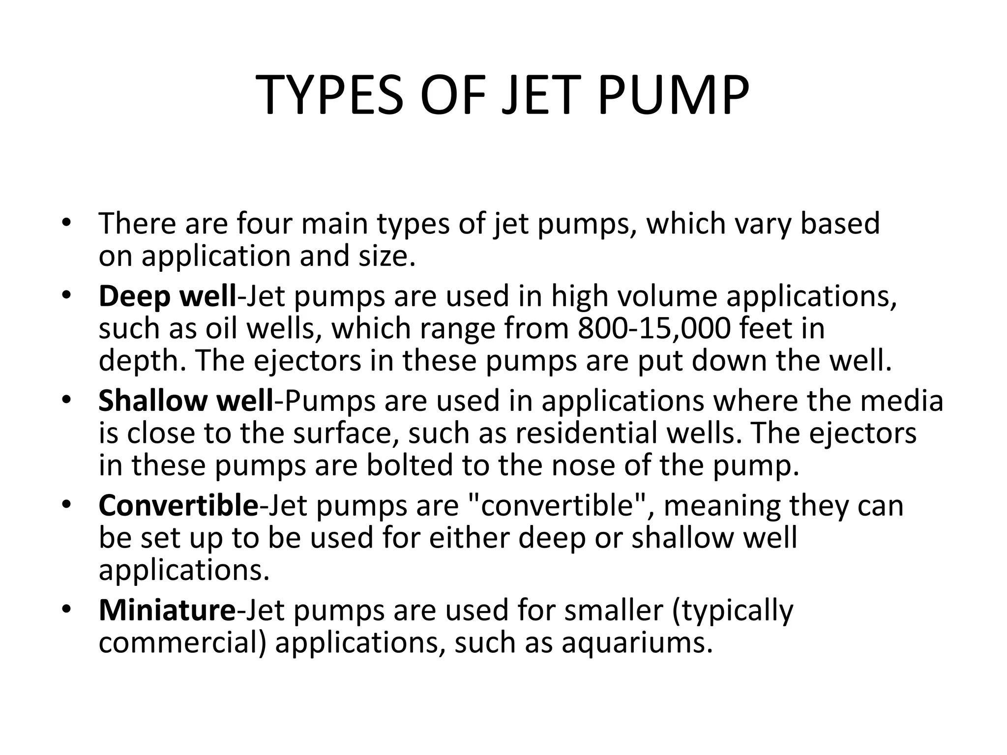Presentation on JET PUMP | PPTX