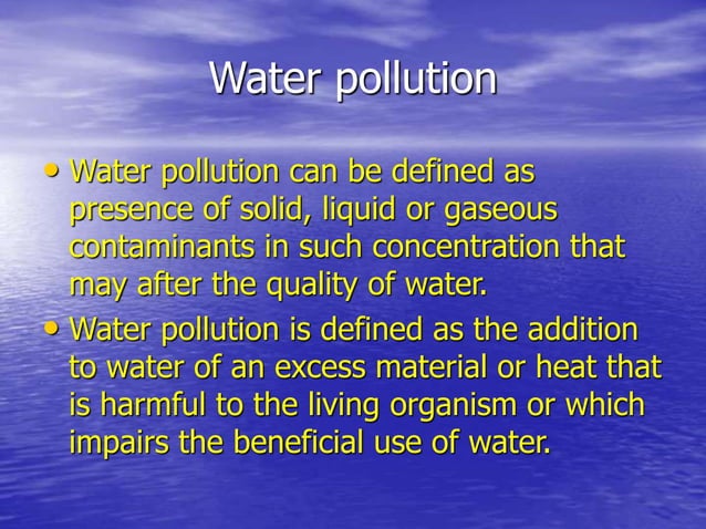 New waterpollution | PPT