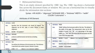Web Application and HTML Summary | PPTX