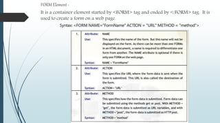 Web Application and HTML Summary | PPTX