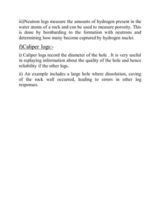 Well logging | DOCX | Physics | Science