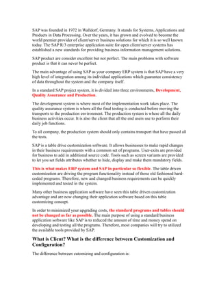sap introduction | PDF