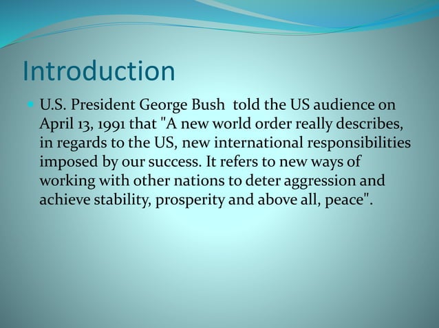 New world order | PPTX