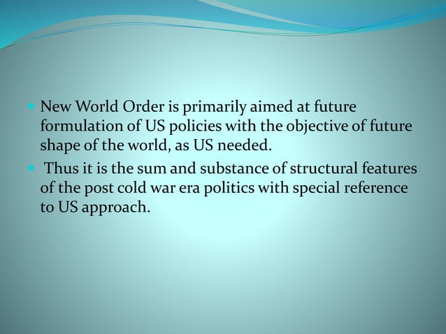 New world order | PPTX