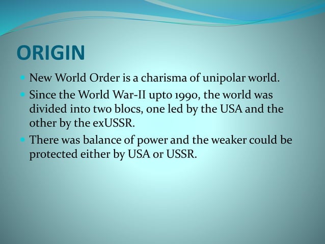 New world order | PPTX