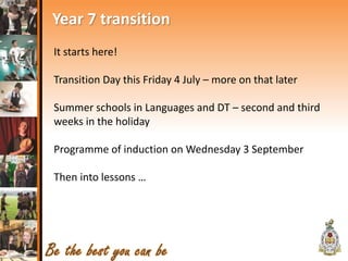 New Year 7 Presentation 2014 | PPTX